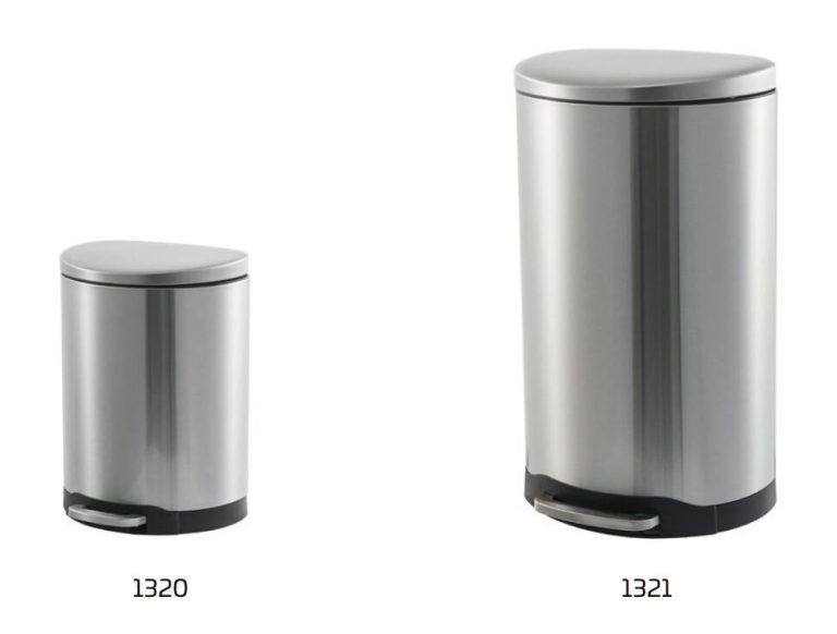 SEMICIRCULAR STAINLESS STEEL STEP-ON TRASH CANS | Trust